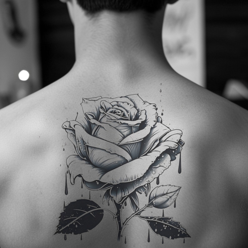 Rose Tattoo Design - Download High Resolution Digital Art PNG ...