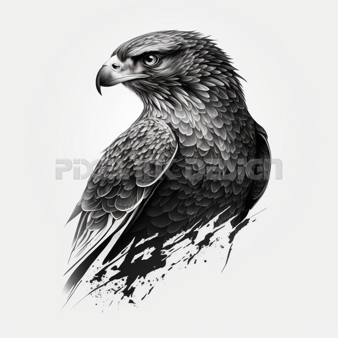 Falcon Tattoo Design - Download High Resolution Digital Art PNG ...