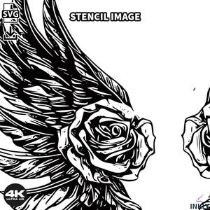 Rose With Wings Tattoo Design - Download High Resolution Digital Art ...