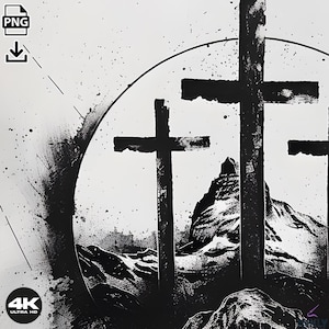 Three Crosses on Calvary Tattoo Design - Download High Resolution ...