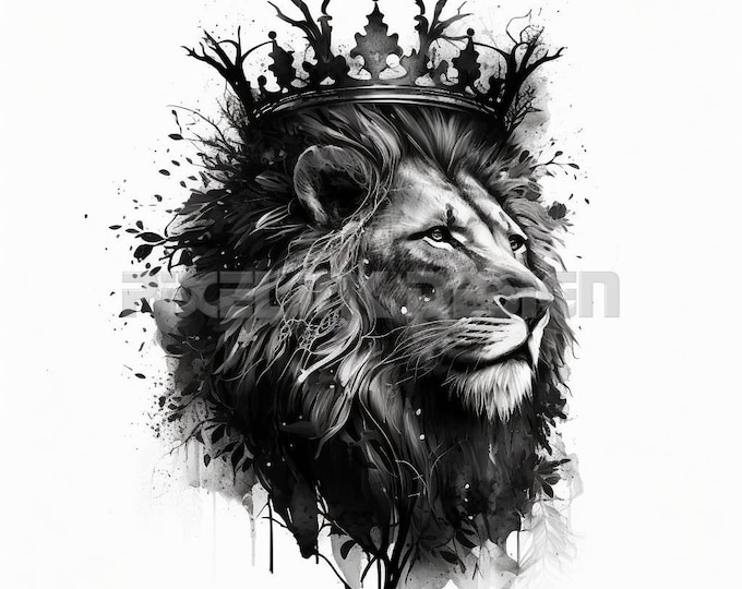 Crown Tattoo Design White Background PNG File Download High Resolution ...