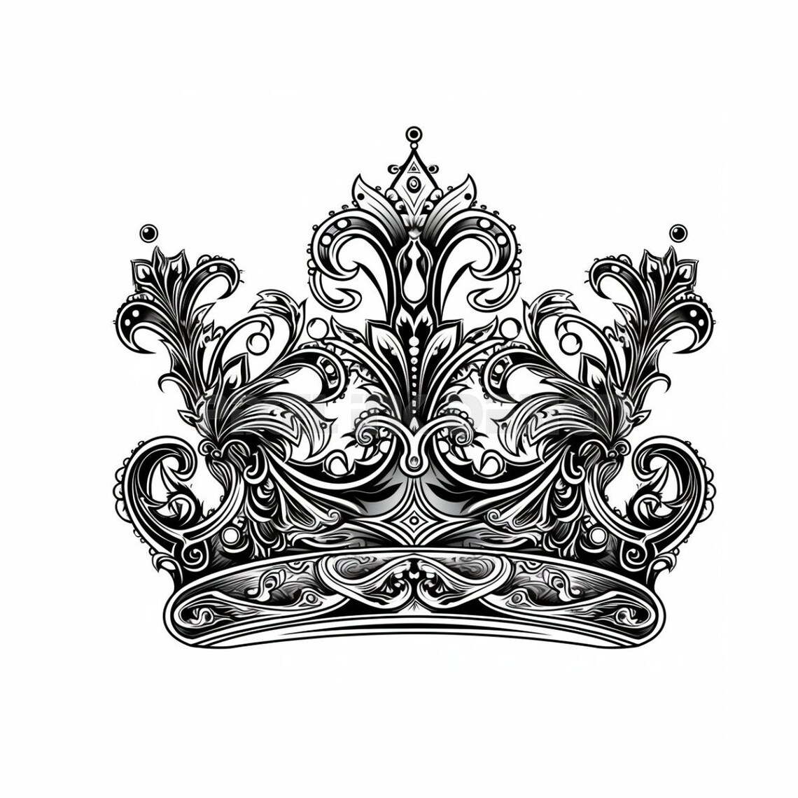 Crown Tattoo Design Download High Resolution Digital Art PNG ...