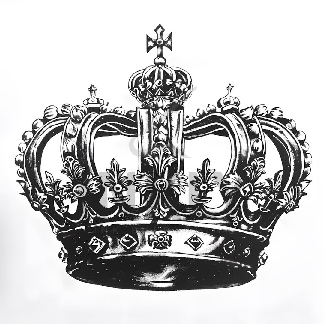 Crown Tattoo Design - Download High Resolution Digital Art PNG ...