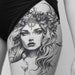 Aphrodite Goddess of Love and Beauty Tattoo - White Background ...