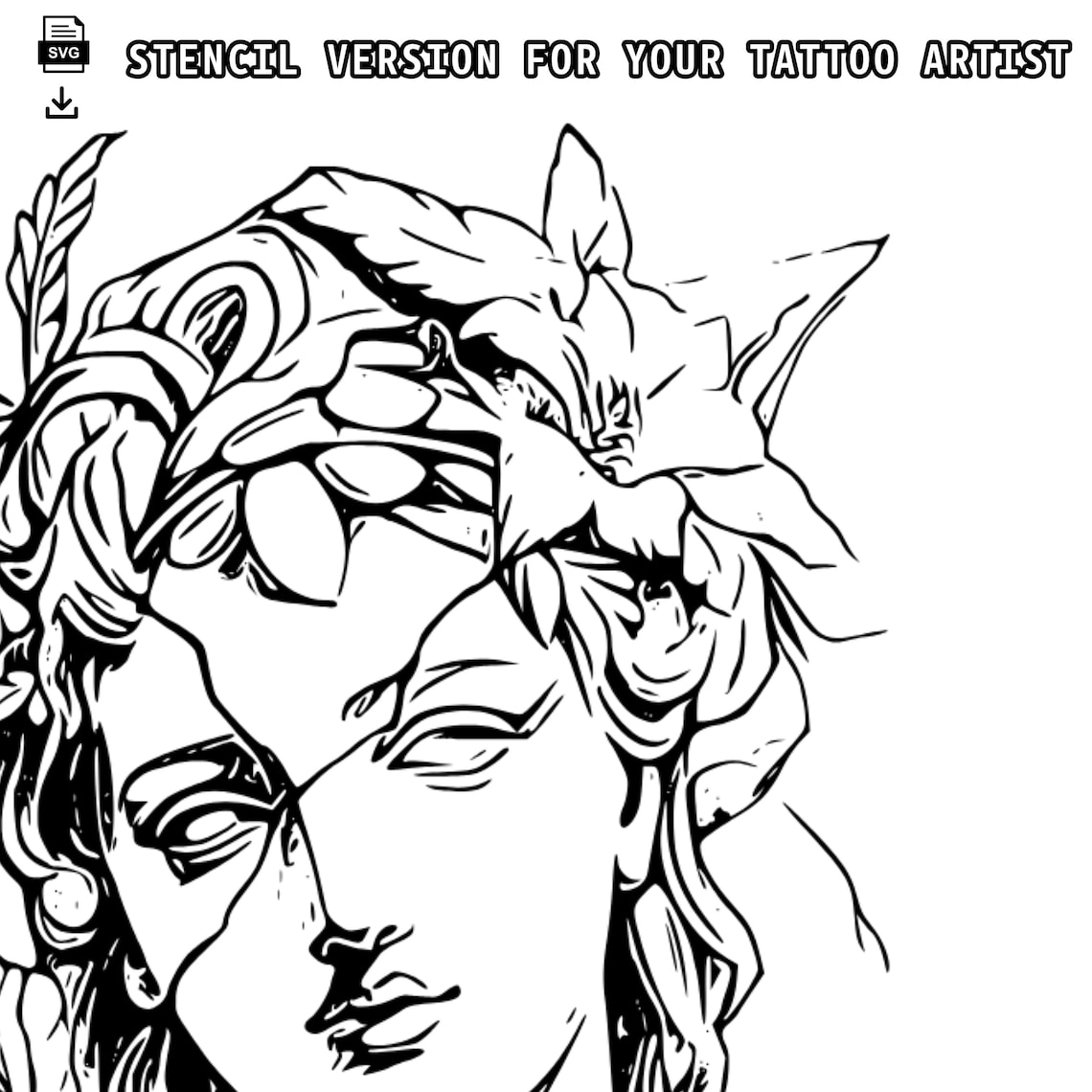 Aphrodite Goddess of Love Tattoo Design Detailed High Resolution ...