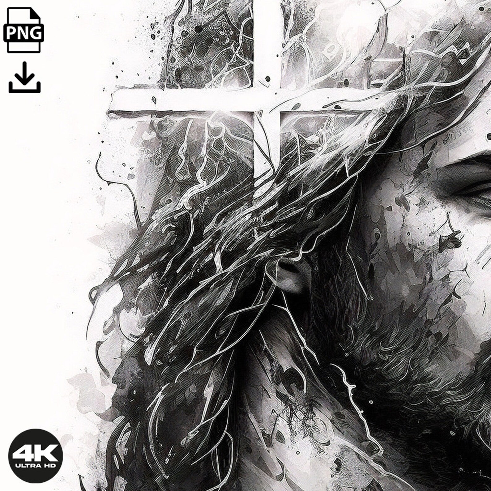 Jesus Christ Tattoo Design - Download High Resolution Digital Art PNG ...