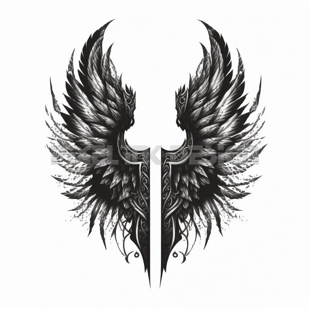 Angel Wings Tattoo Design Download High Resolution Digital Art PNG ...
