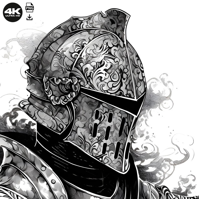 Knight Tattoo Design Download High Resolution Digital Art PNG ...