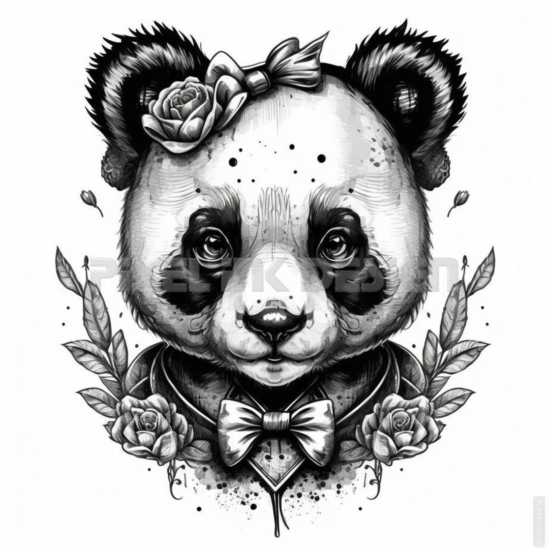 Panda Tattoo Design - Download High Resolution Digital Art PNG ...
