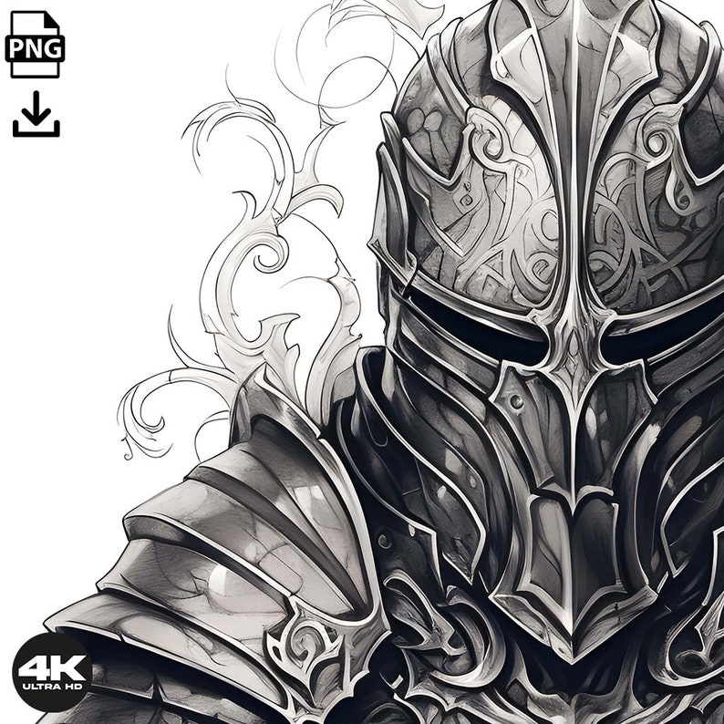Knight Tattoo Design Download High Resolution Digital Art PNG ...