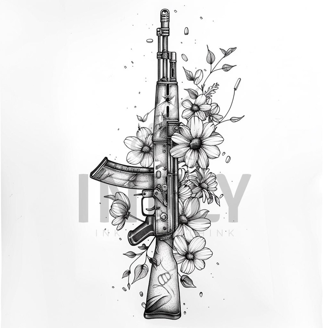 Rifle Tattoo Design - Download High Resolution Digital Art PNG ...