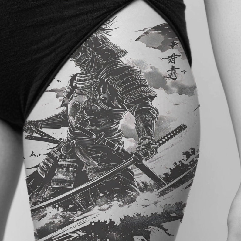 Samurai Warrior Tattoo Design Download High Resolution Digital Art PNG ...