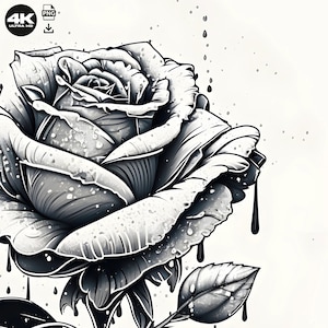 Rose Tattoo Design - Download High Resolution Digital Art PNG ...