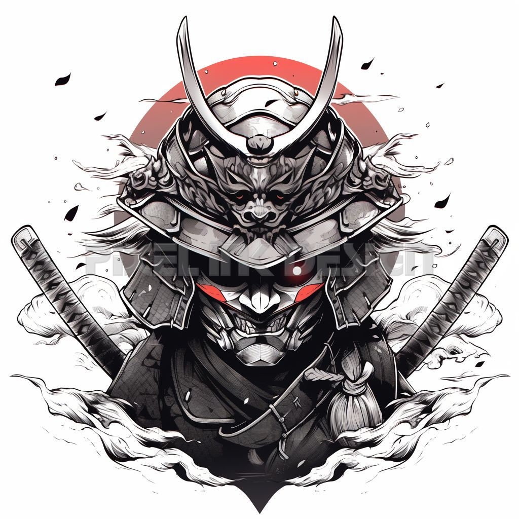 Samurai Tattoo Design Download High Resolution Digital Art PNG ...