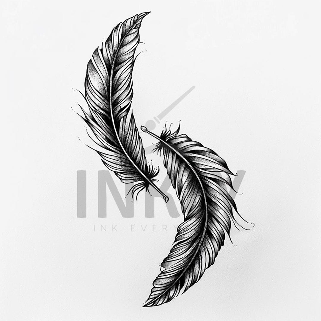 Curved Feather Tattoos G'Day Ink Quality, Custom Tattoos In Pakenham