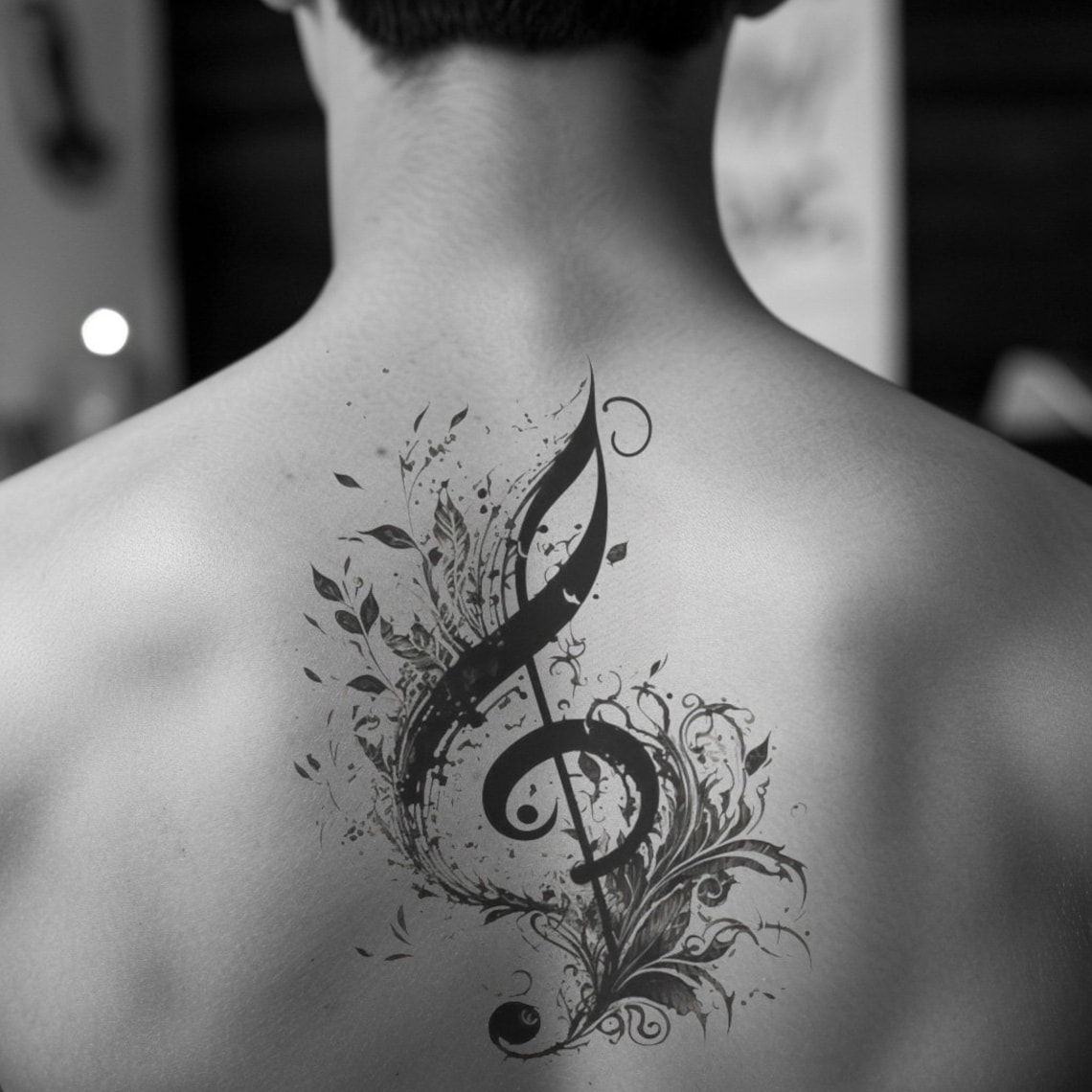 Music Sheet Note Tattoo Design Download High Resolution Digital Art PNG ...