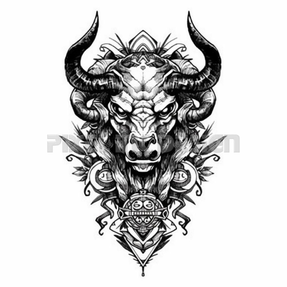 Minotaur Tattoo Transparent Background Download High Resolution Digital ...