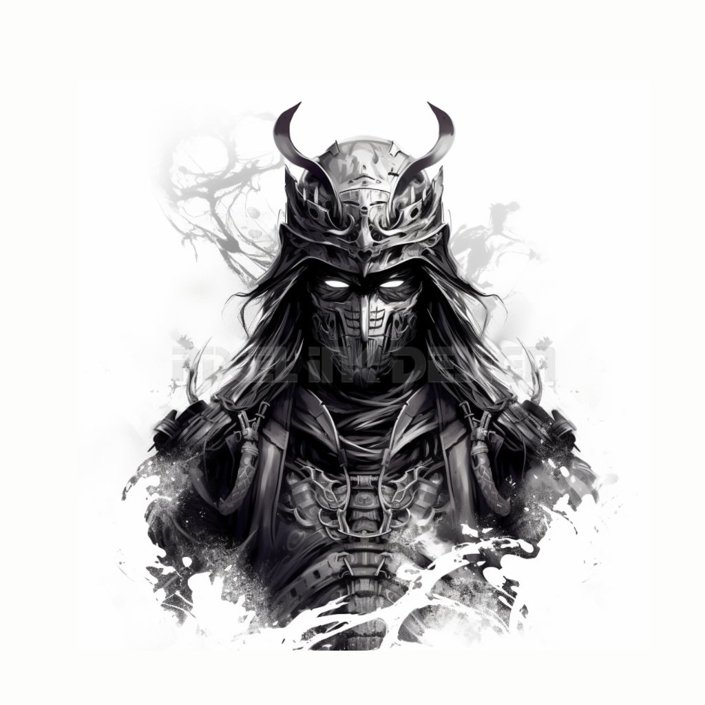 Samurai Tattoo Design Download High Resolution Digital Art PNG ...