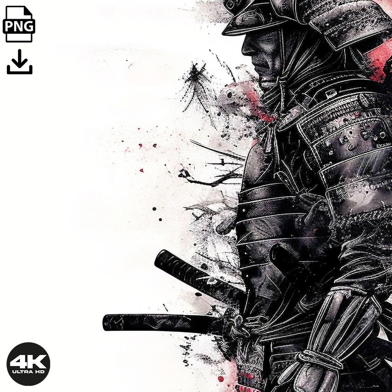 Samurai Tattoo Design - Download High Resolution Digital Art PNG ...