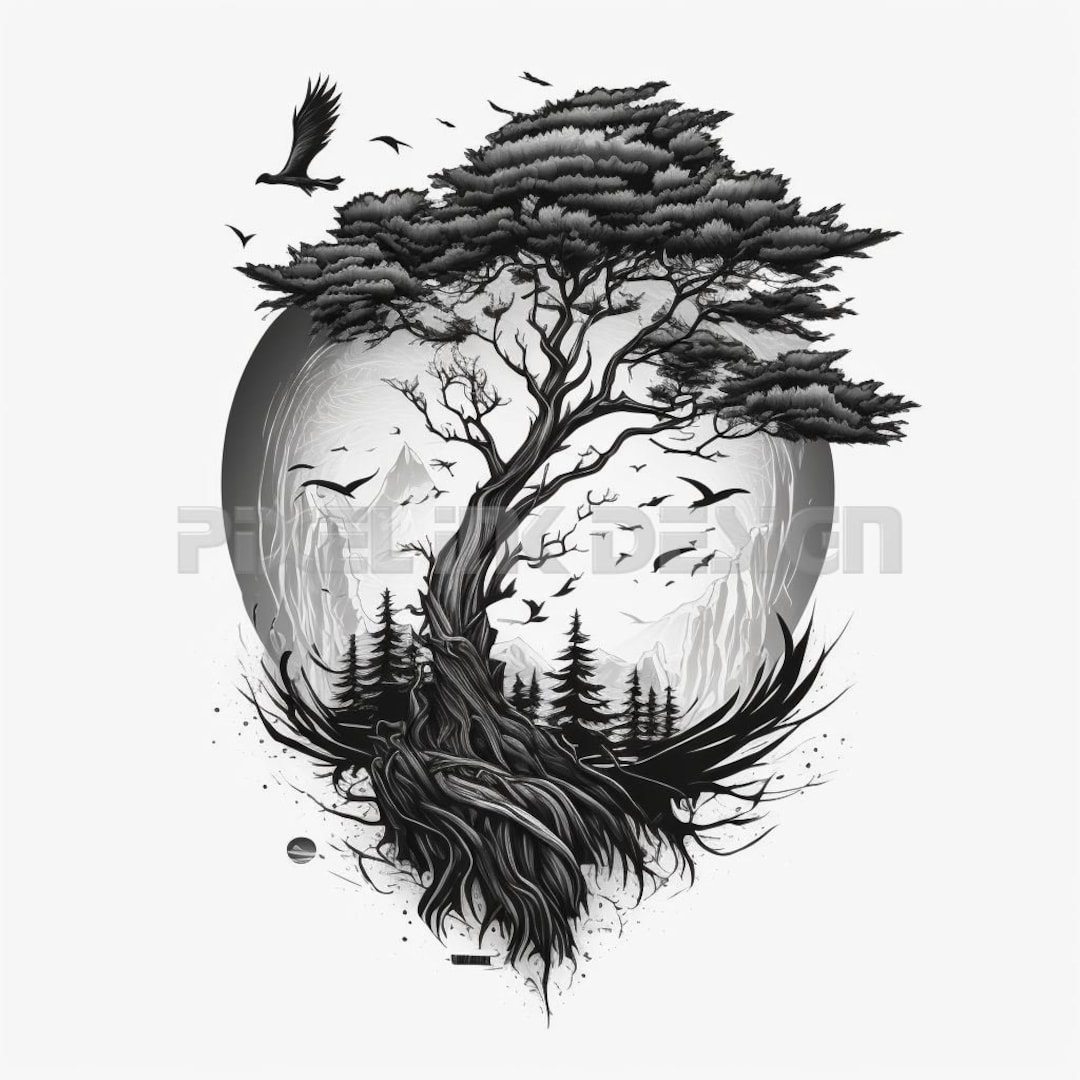 Printable Tree Tattoos Art Factory Glitter Tattoo Stencil 331 Palm