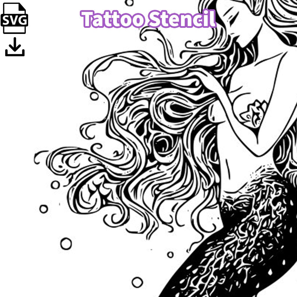 Siren Tattoo Design Download High Resolution Digital Art PNG ...