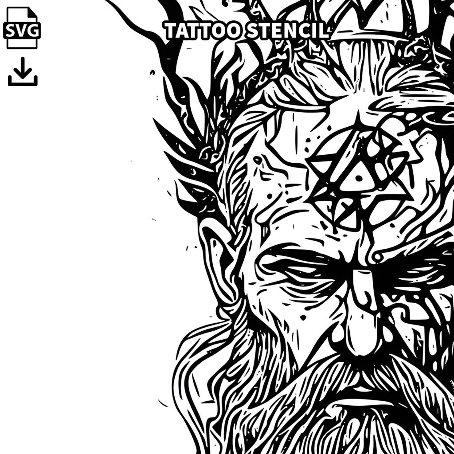 Odin Tattoo Design Download High Resolution Digital Art PNG Transparent ...