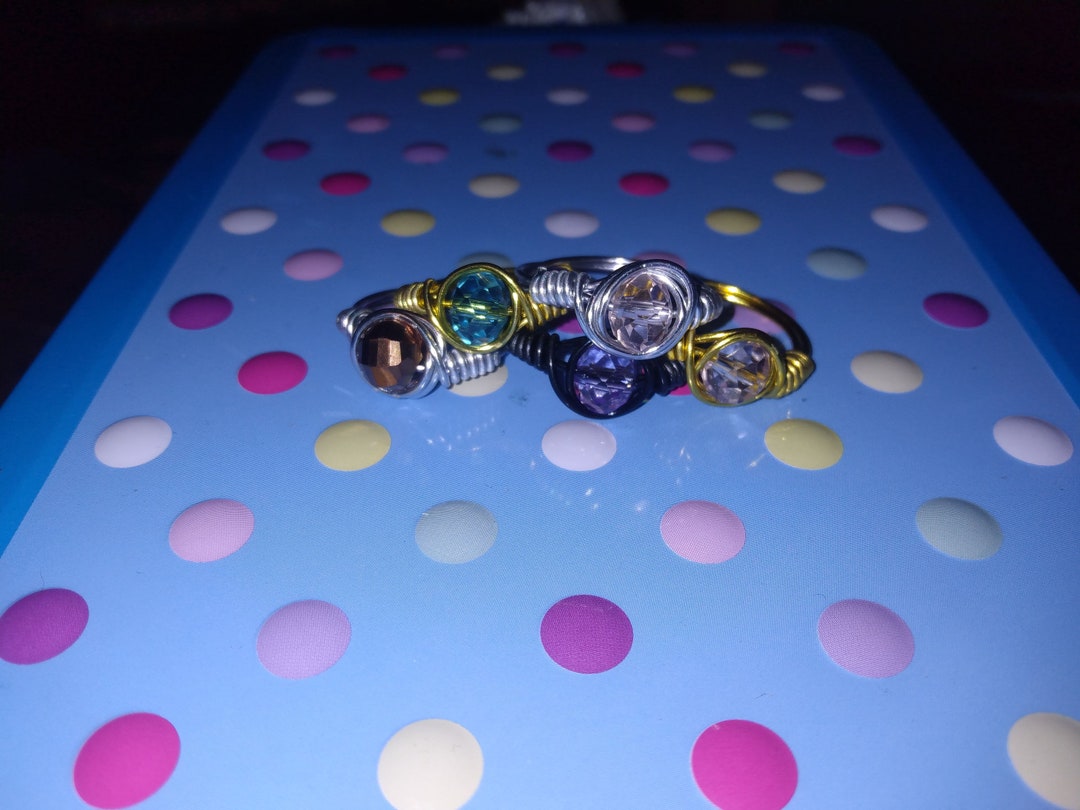 Glass Gem Rings - Etsy