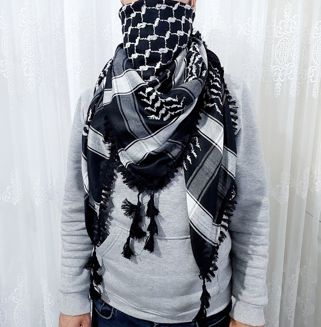 Tasseled Keffiyeh,keffiyeh Palestine Scarf Kufyiah, Traditional Cotton ...