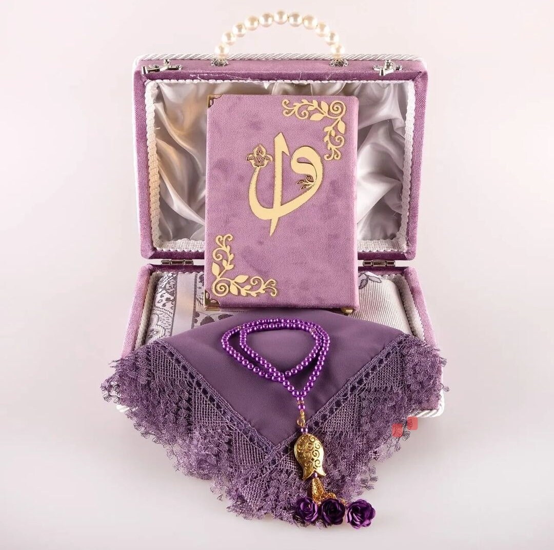 Gift Quran Set, Holy Quran, Prayer Rug, Shawl, Rosary Muslim Gift ...