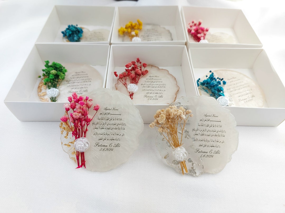 Islamic Wedding Nikah Favor, Ayatul Kursi Magnet Favor, Muslim Epoxy ...