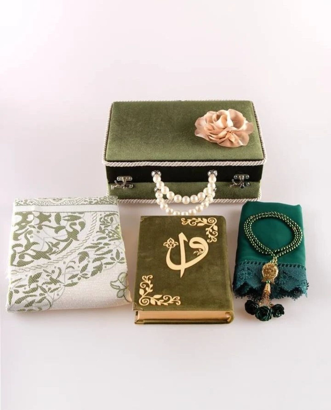 Gift Quran Set, Holy Quran, Prayer Rug, Shawl, Rosary Muslim Gift ...