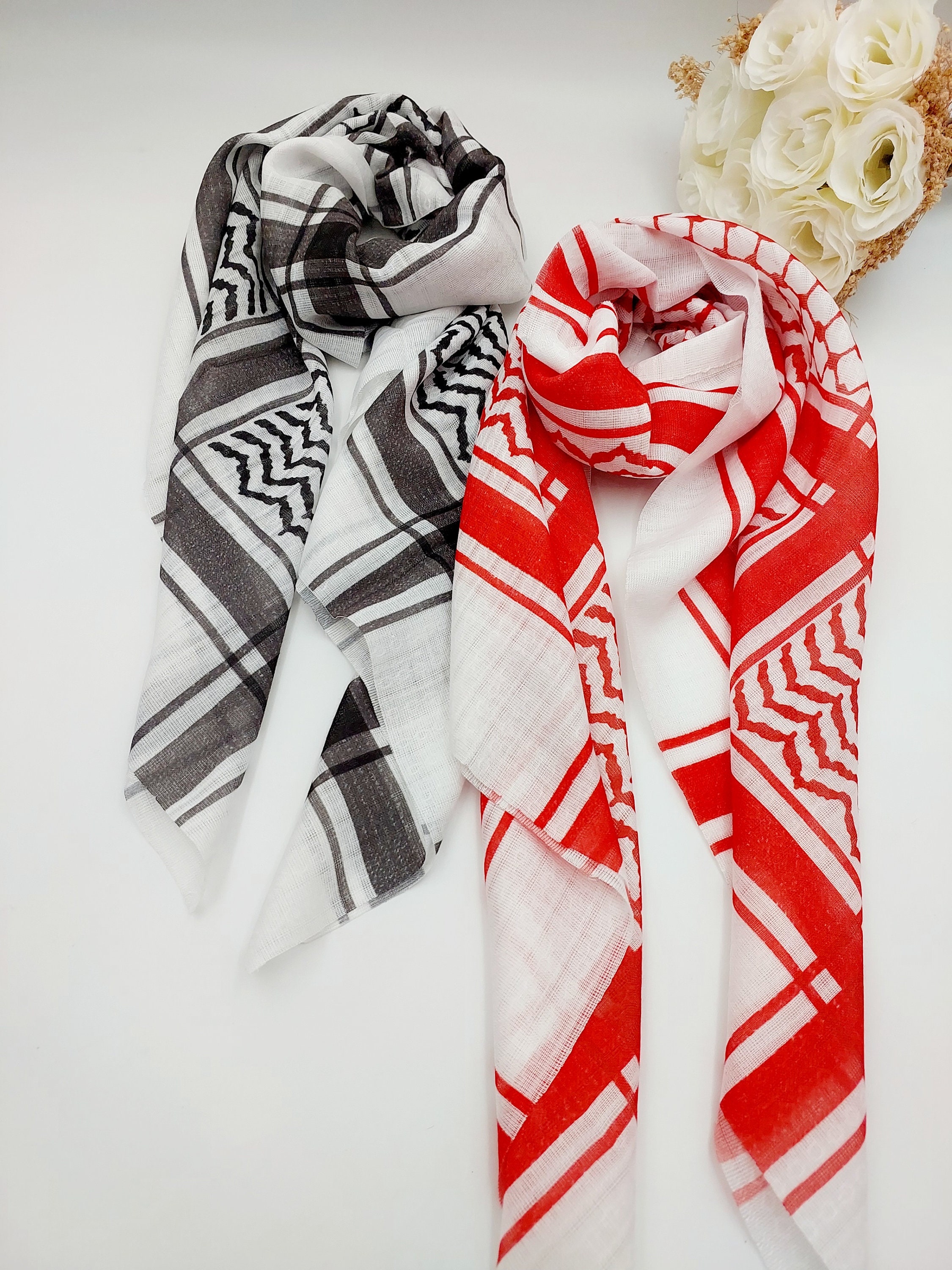 Palestine BANDANA, Palestine Kufiyah, Kufiya, Headband, Scarf, Kuffiyeh ...