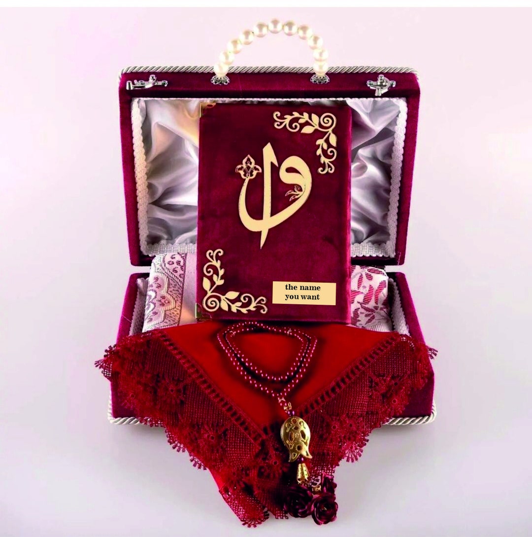 Gift Quran Set, Holy Quran, Prayer Rug, Shawl, Rosary Muslim Gift ...