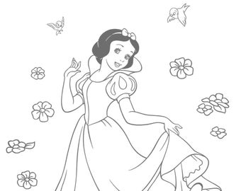 snow white coloring book pages