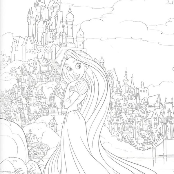 Rapunzel Coloring Book - Etsy