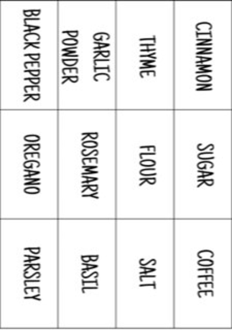 KITCHEN SPICES LABELS - Etsy