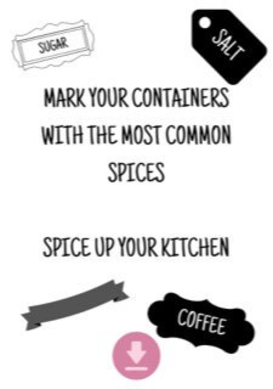 KITCHEN SPICES LABELS - Etsy