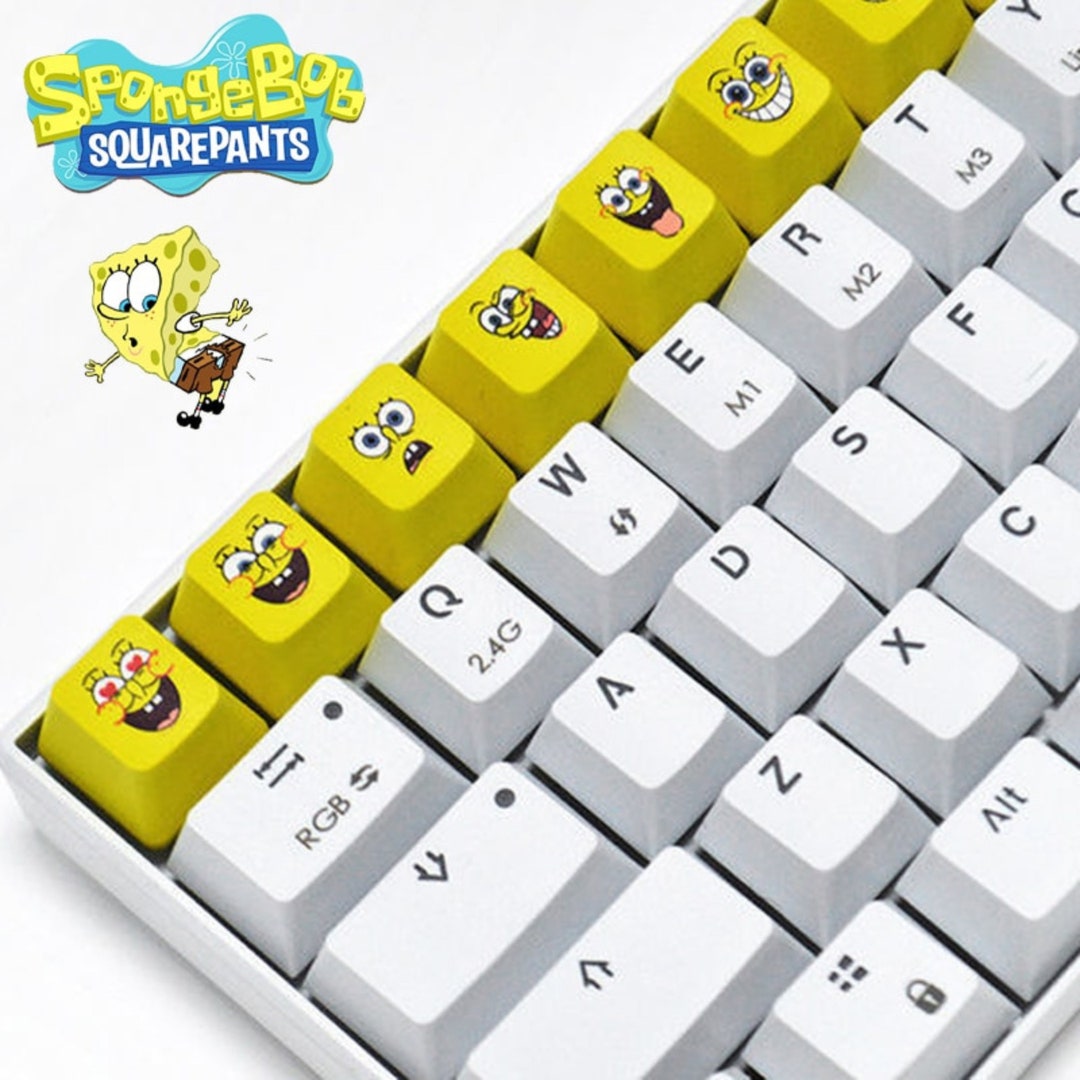 Spongebob Keycaps Keycaps Set Keycaps Anime Keycaps - Etsy
