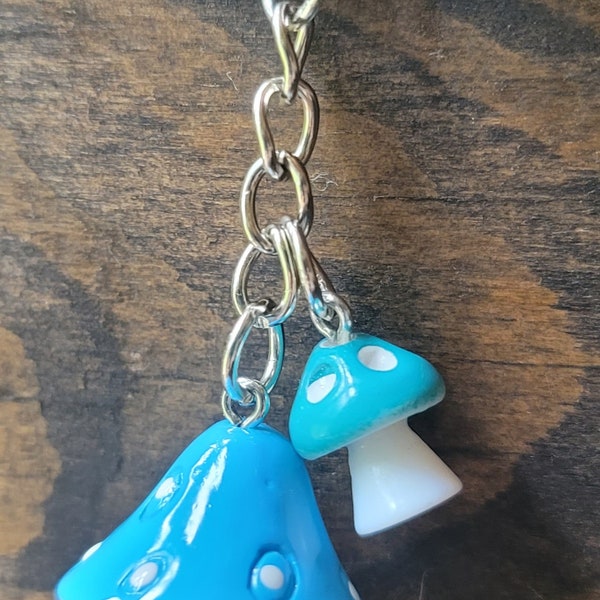 Mushroom Keychain - Etsy