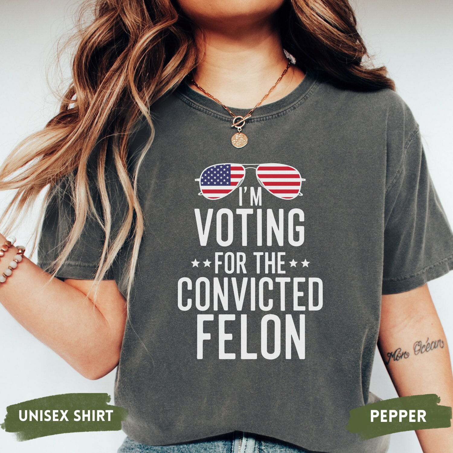 I'm Voting Convicted Felon 2024, Comfort Colors Shirt, Unisex Vote ...