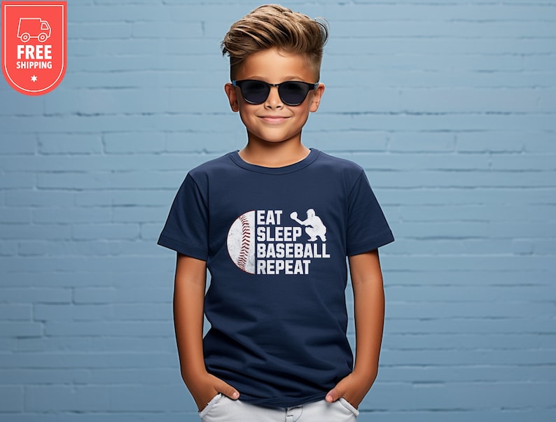 Funny Youth Baseball Sweater, Kids Baseball Sweatshirt, Eat Sleep ...