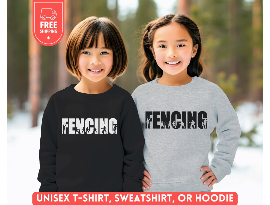 Youth Fencing Hoodie, Kids Fencing Sweater, Fencing Lover Sweatshirt ...