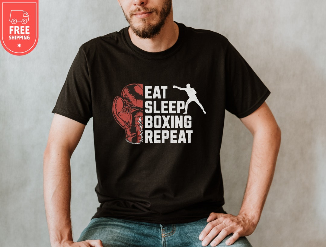 Funny Boxing Gift, Boxing Lover Sweatshirt, Eat Sleep Repeat Shirt ...