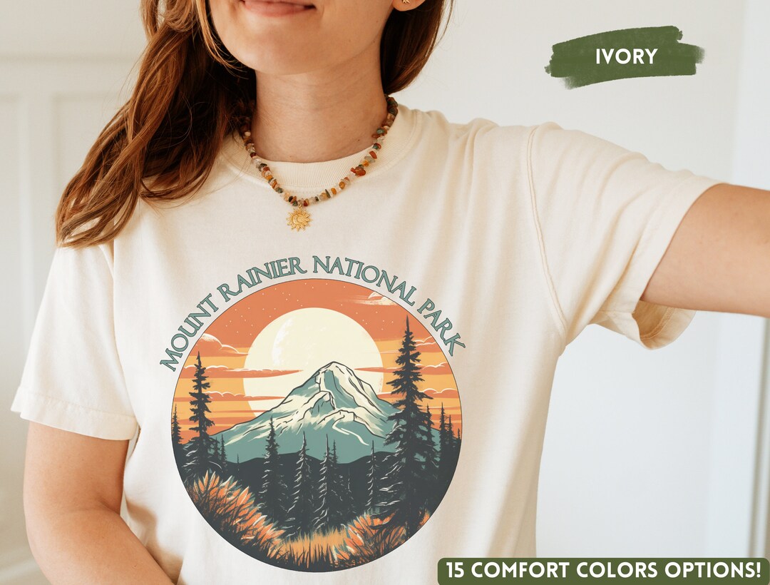 Mount Rainier National Park Shirt, Comfort Colors Hiking Shirt, Family ...