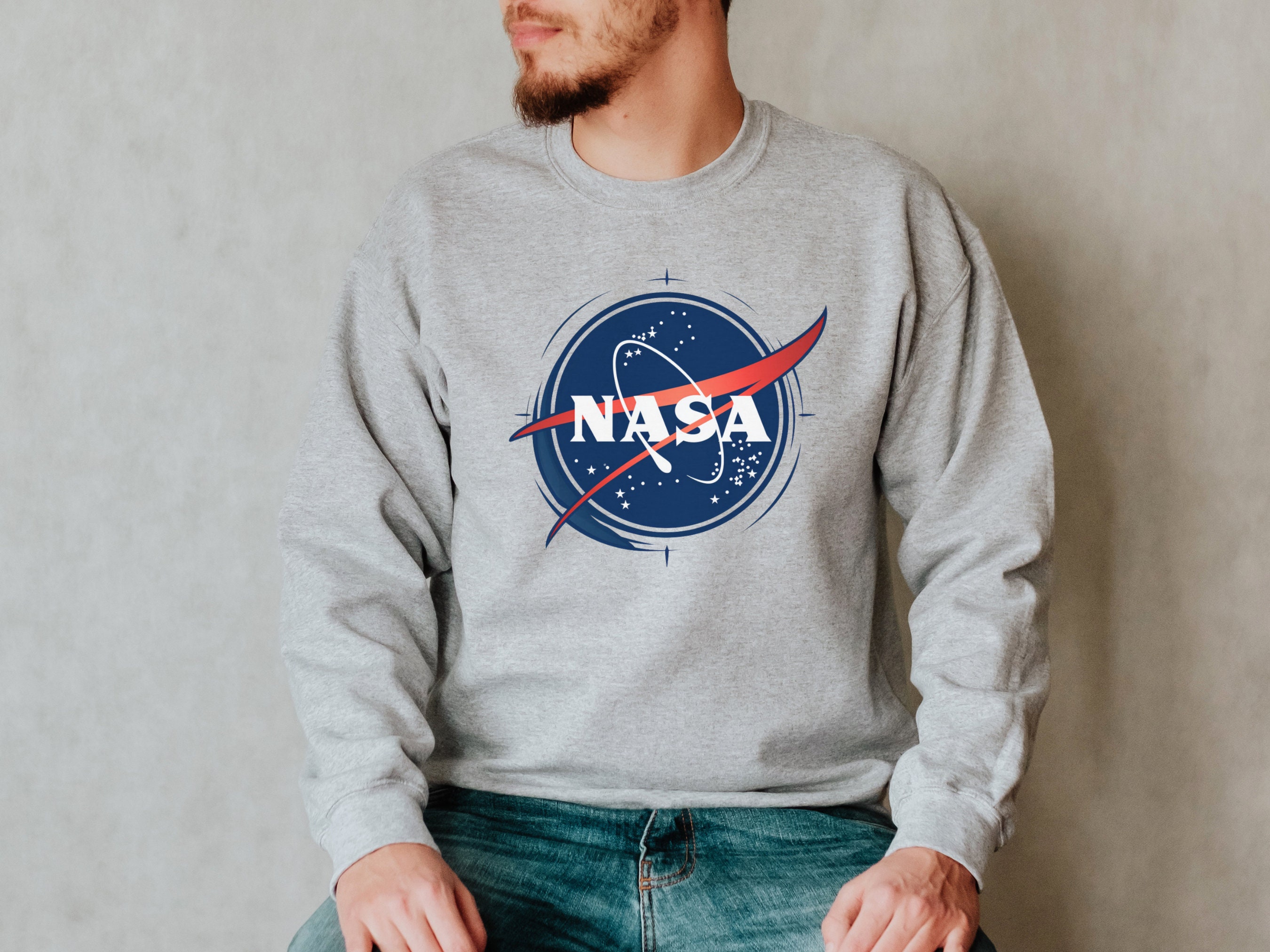 NASA Space Sweatshirt, Retro Aesthetics, Astronomy Galaxy Gifts, Trendy ...