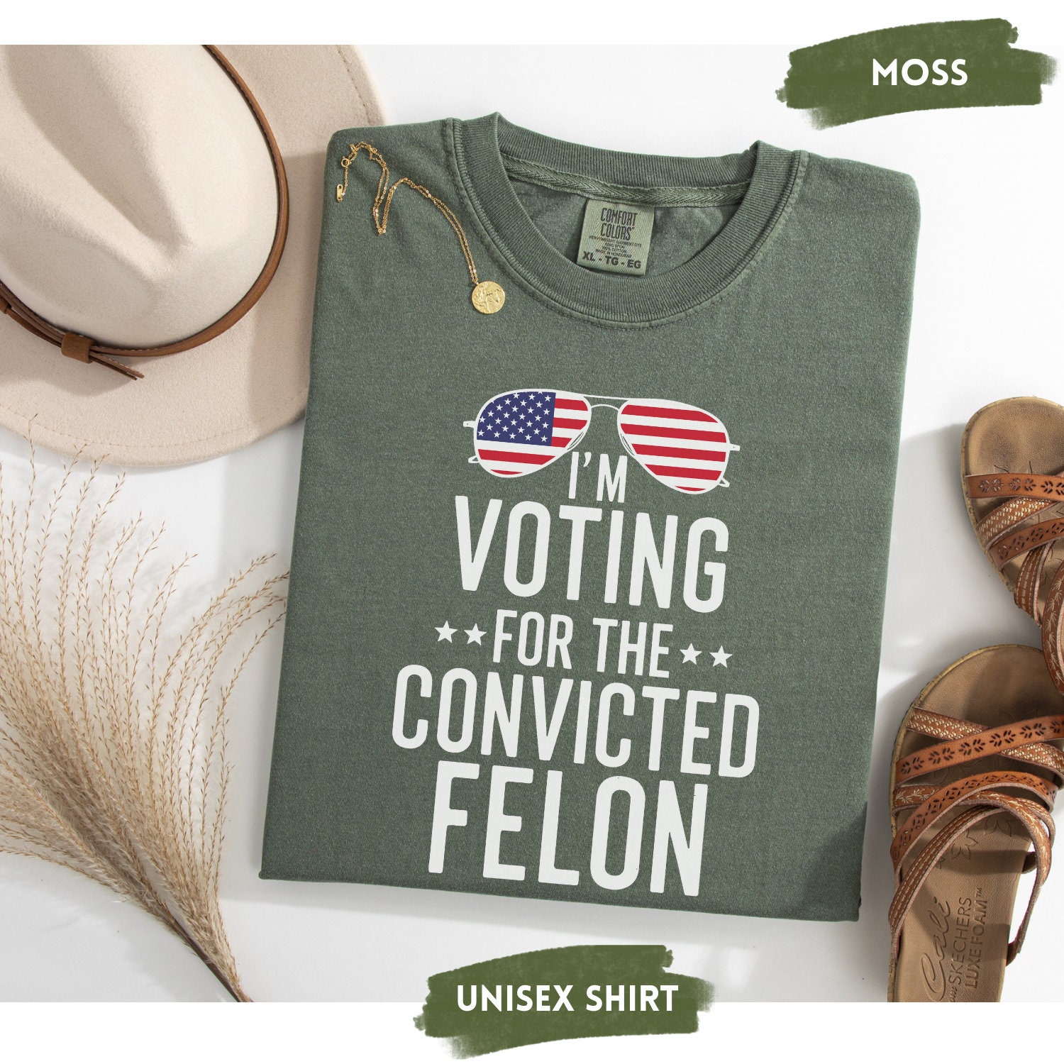 I'm Voting Convicted Felon 2024, Comfort Colors Shirt, Unisex Vote ...
