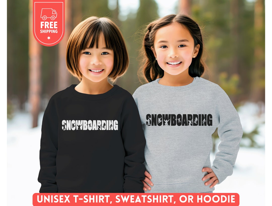 Youth Snowboarding Hoodie, Kids Snowboarding Sweater, Snowboard Lover ...