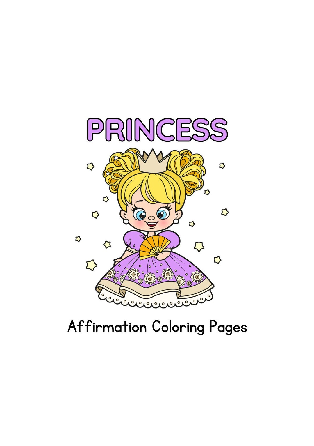 Princess Affirmation Coloring Pages for Children - Etsy