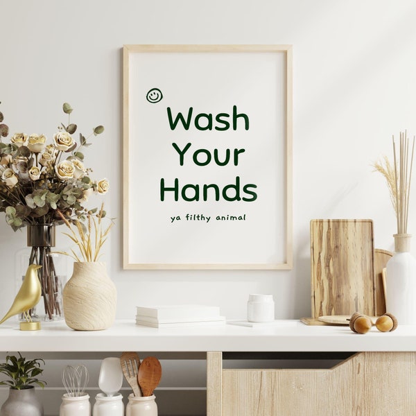 Wash Your Hands Sign - Etsy