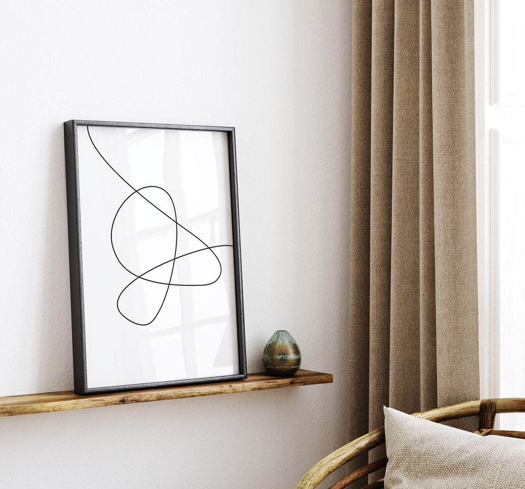 Minimalist Line Art | Abstract Modern One Line | Modern Wall Art ...